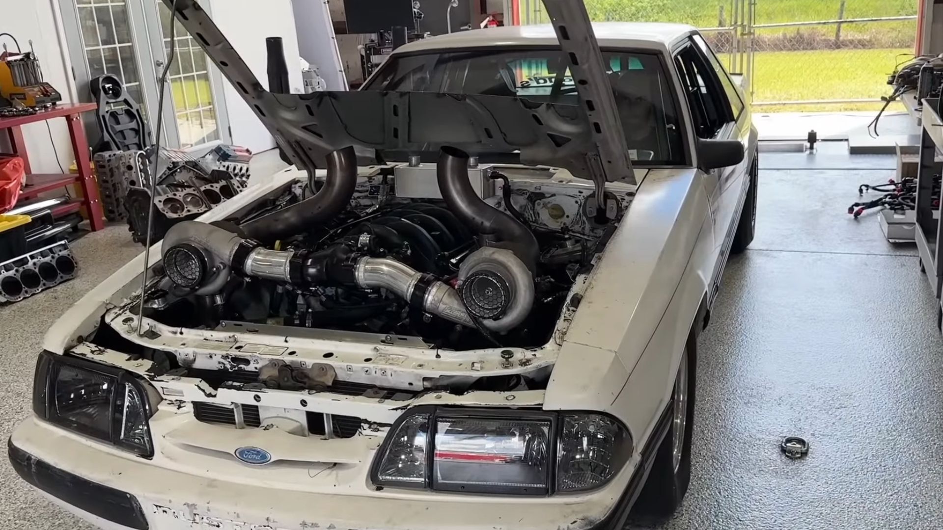 This Godzilla-Swapped Twin Turbo Fox-Body Mustang Is The King Of The ...