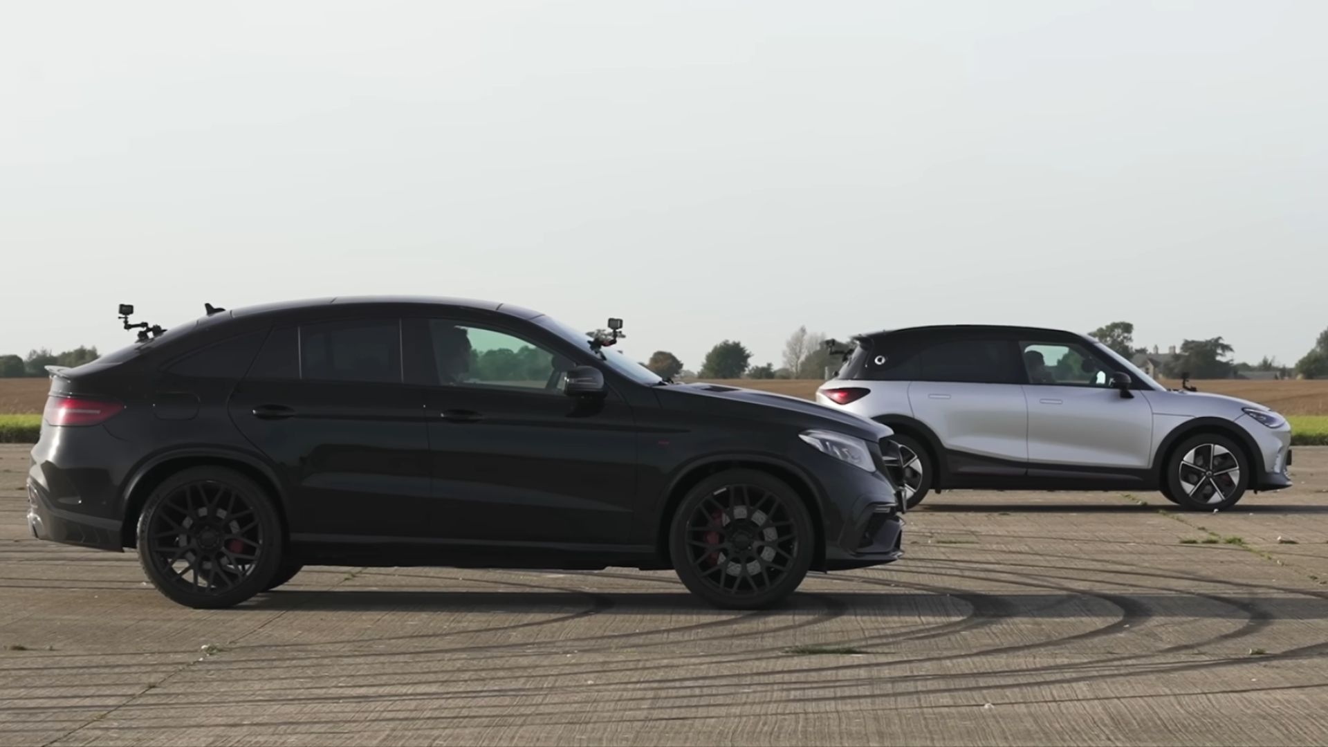 See How A Smart Car And GLE 850 Both Tuned By Brabus Fair In A Drag Race