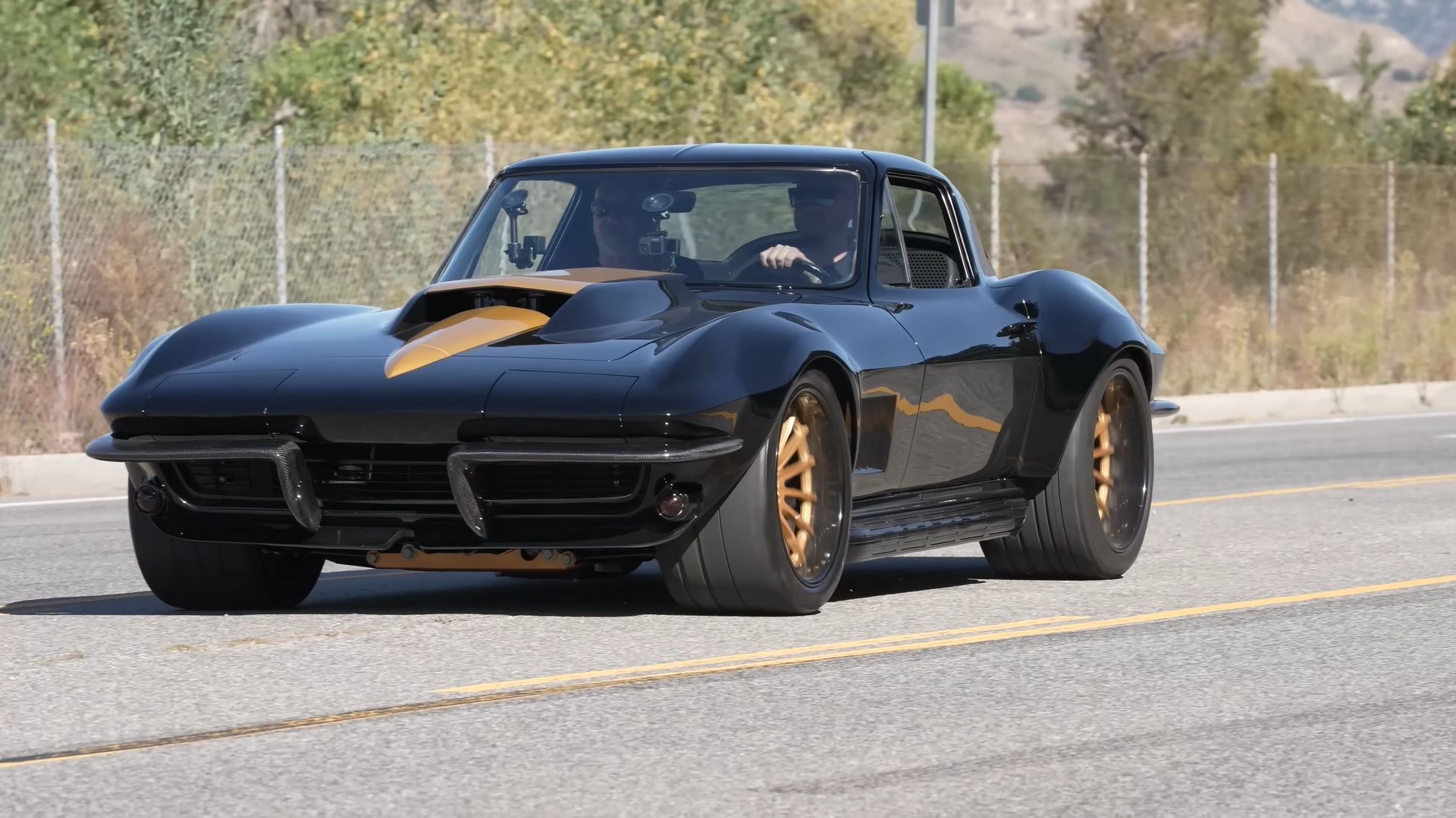 Black And Gold C2 Chevy Corvette Gets Widebody Treatment, Engine Swap ...