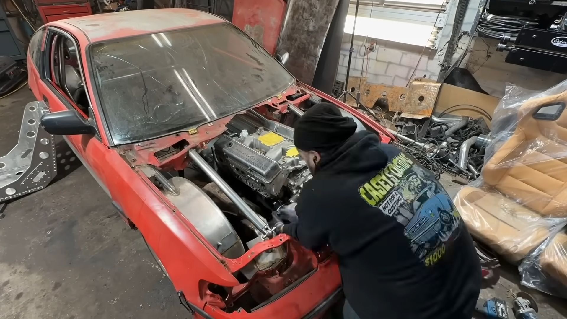 JDM Meets American Muscle: Honda CRX Gets 500-HP Chevy V8 And Rear Wheel Drive