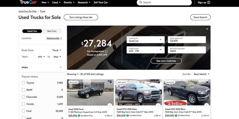 Here's The 10 Best Places For Your Next Used Truck Purchase