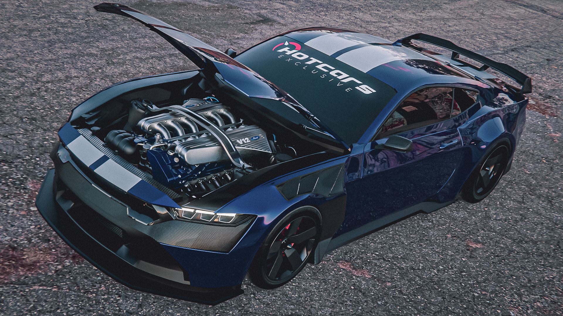 V12-Powered Ford Mustang Imagined In Render
