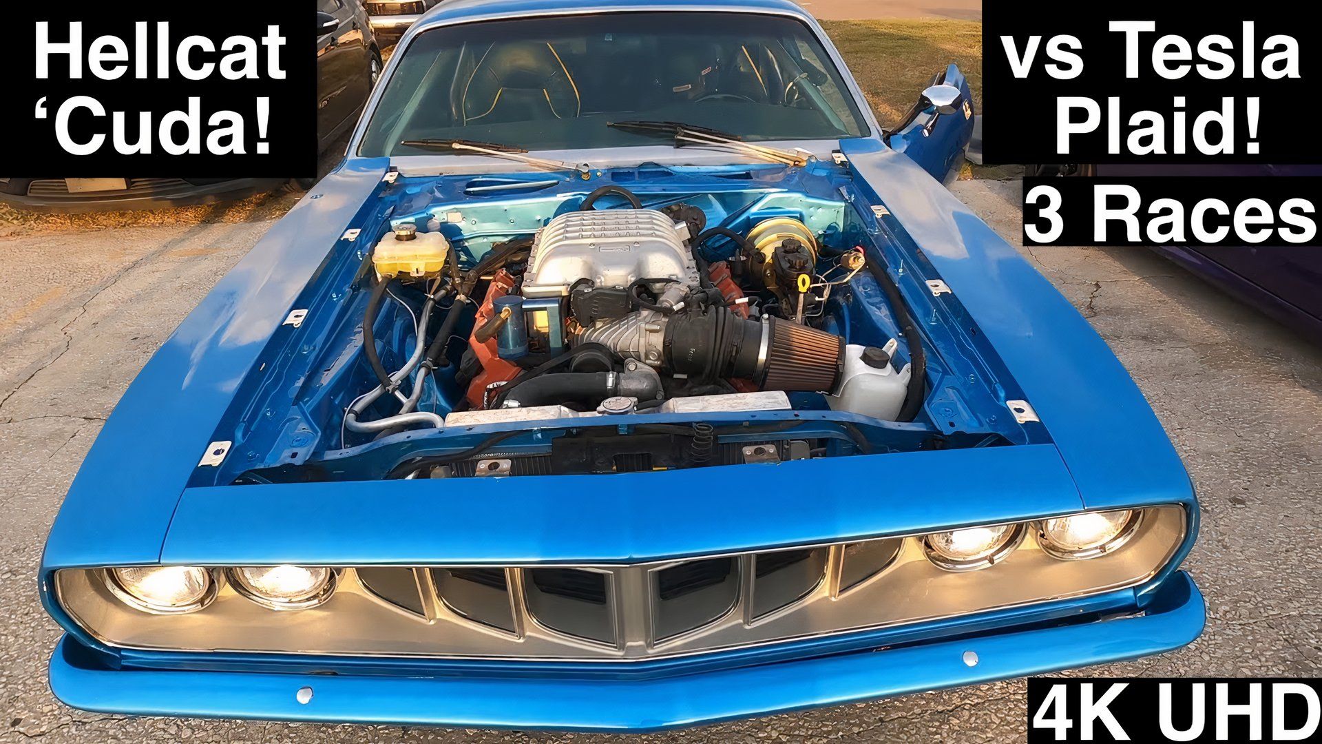 Hellcat-Swapped Plymouth 'Cuda Takes On The Tesla Model S Plaid In A ...
