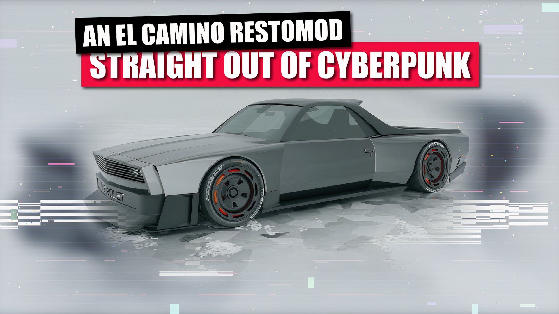 Rendered El Camino Restomod Combines Classic Muscle And Futuristic Flair