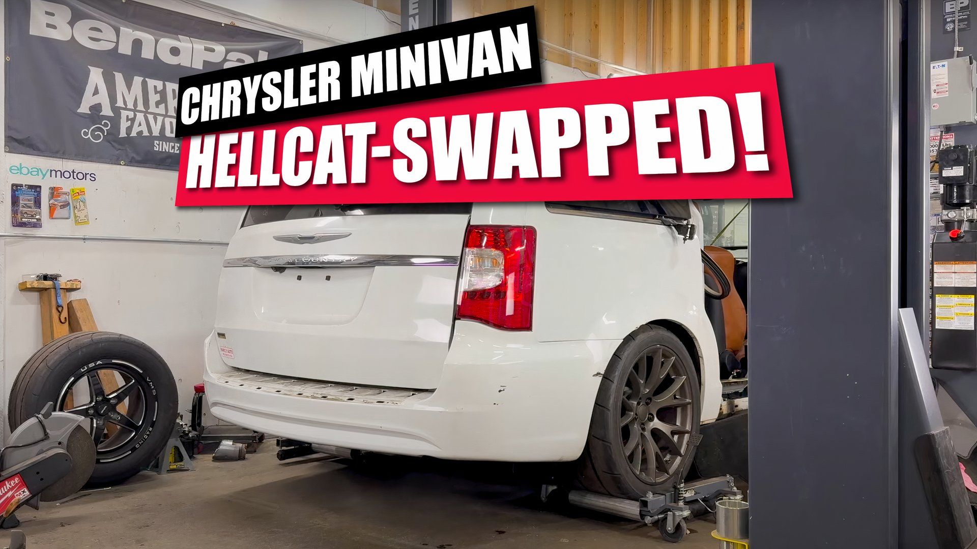 Chrysler Town And Country Minivan Gets Dodge Hellcat Engine Swap