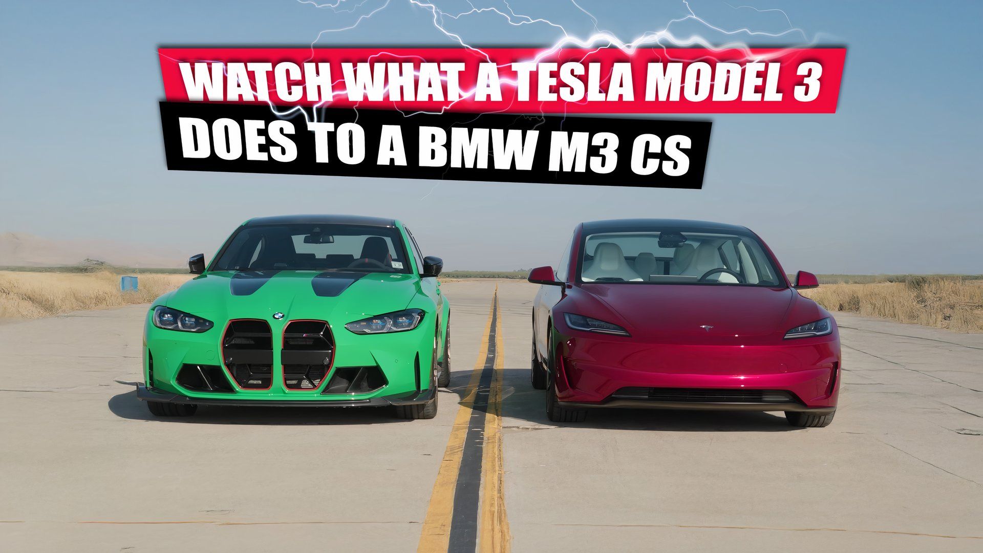 Watch What A Tesla Model 3 Does To A BMW M3 CS In A Race