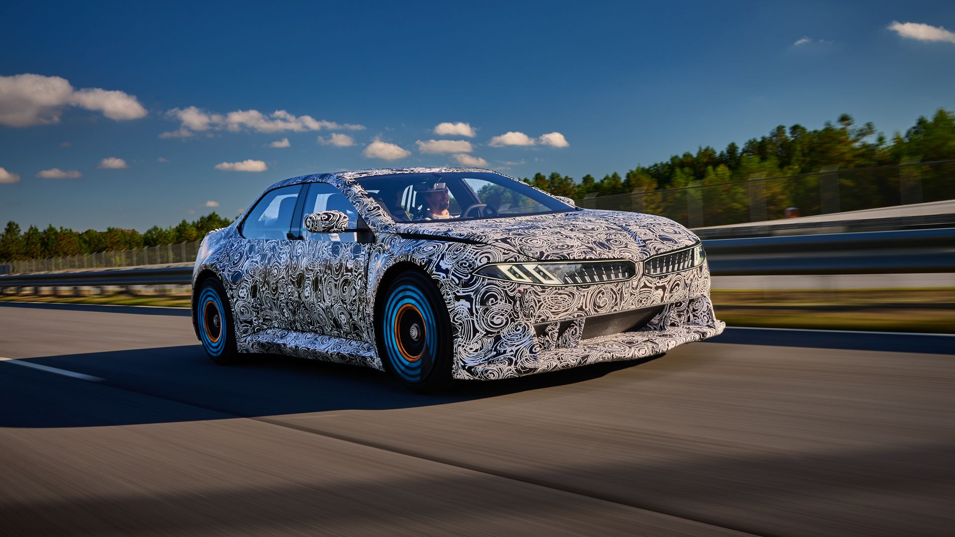 BMW Vision Driving Experience Neue Klasse Test Vehicle Breaks Cover