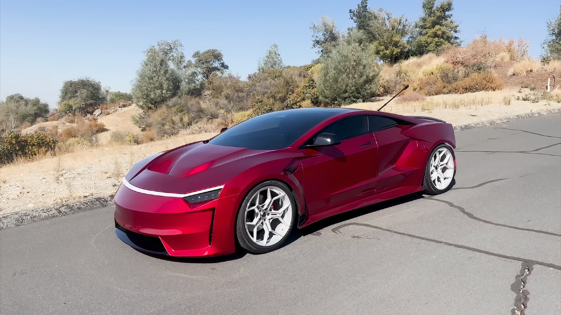 This Wild “Cyber Roadster” Tesla Model 3 Build Took Two Years to Complete