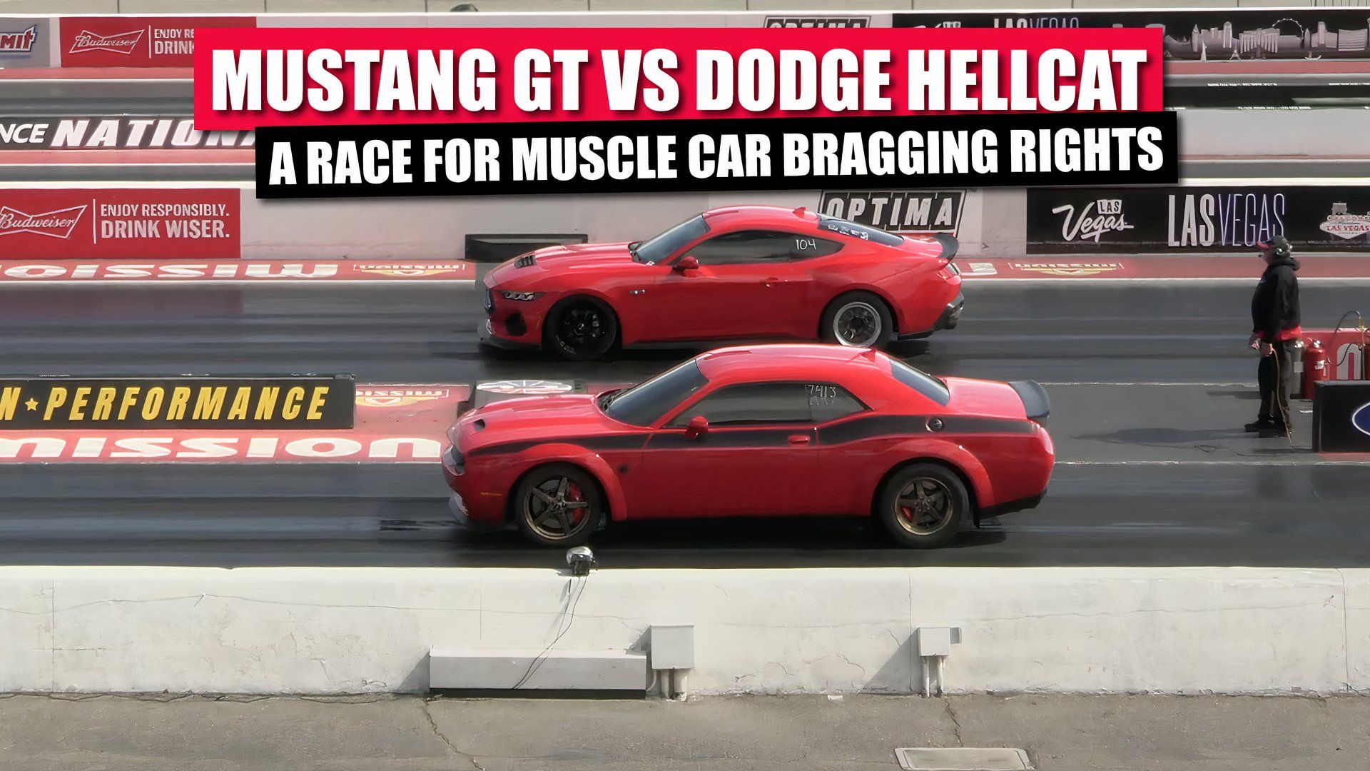 Ford Mustang GT Drag Races Dodge Hellcat In Bid For Muscle Superiority