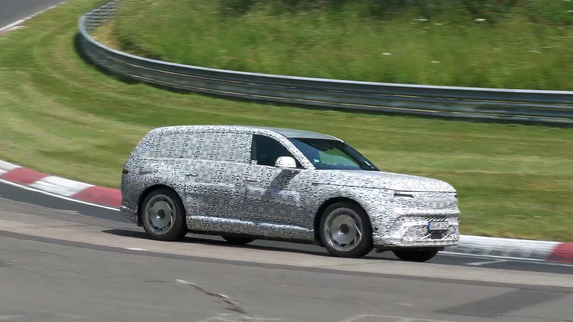 Spotted: The 2026 Genesis GV90 Mule Car Testing At The Nürburgring