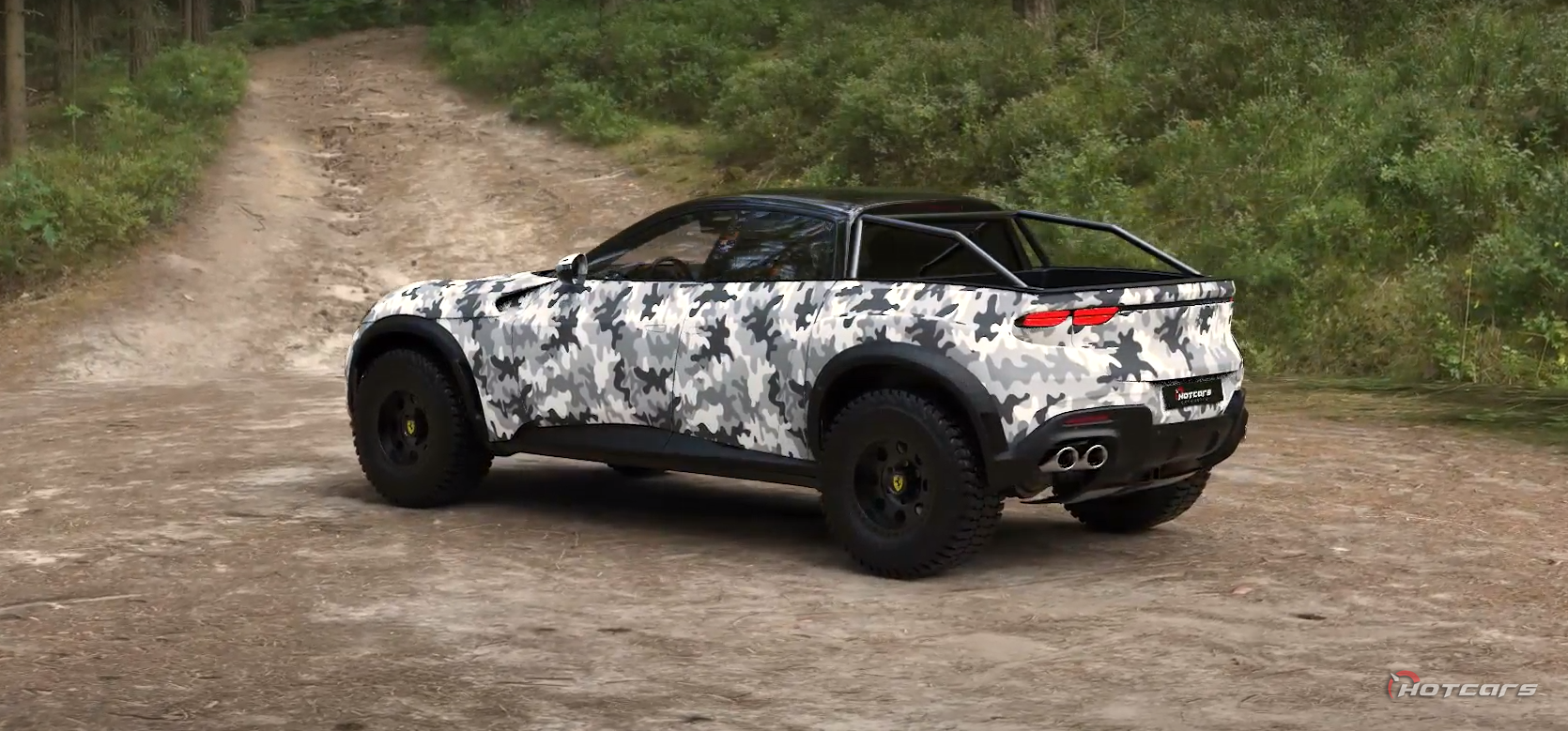 The Ferrari Purosangue Turns Into The Ultimate Off-Road Pickup Truck