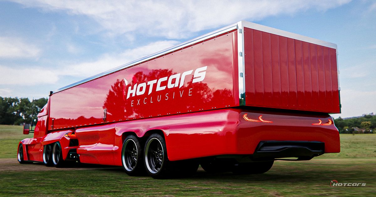 Artist Renders a Corvette Semi Truck